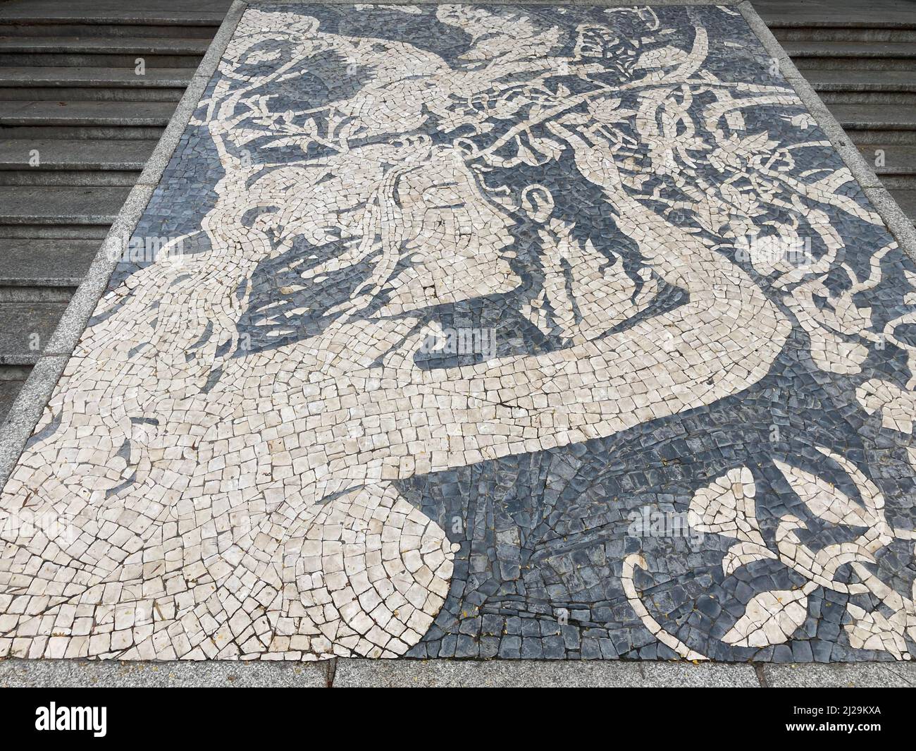 Portuguese pavement in Camoes Garden, Macau, China Stock Photo - Alamy