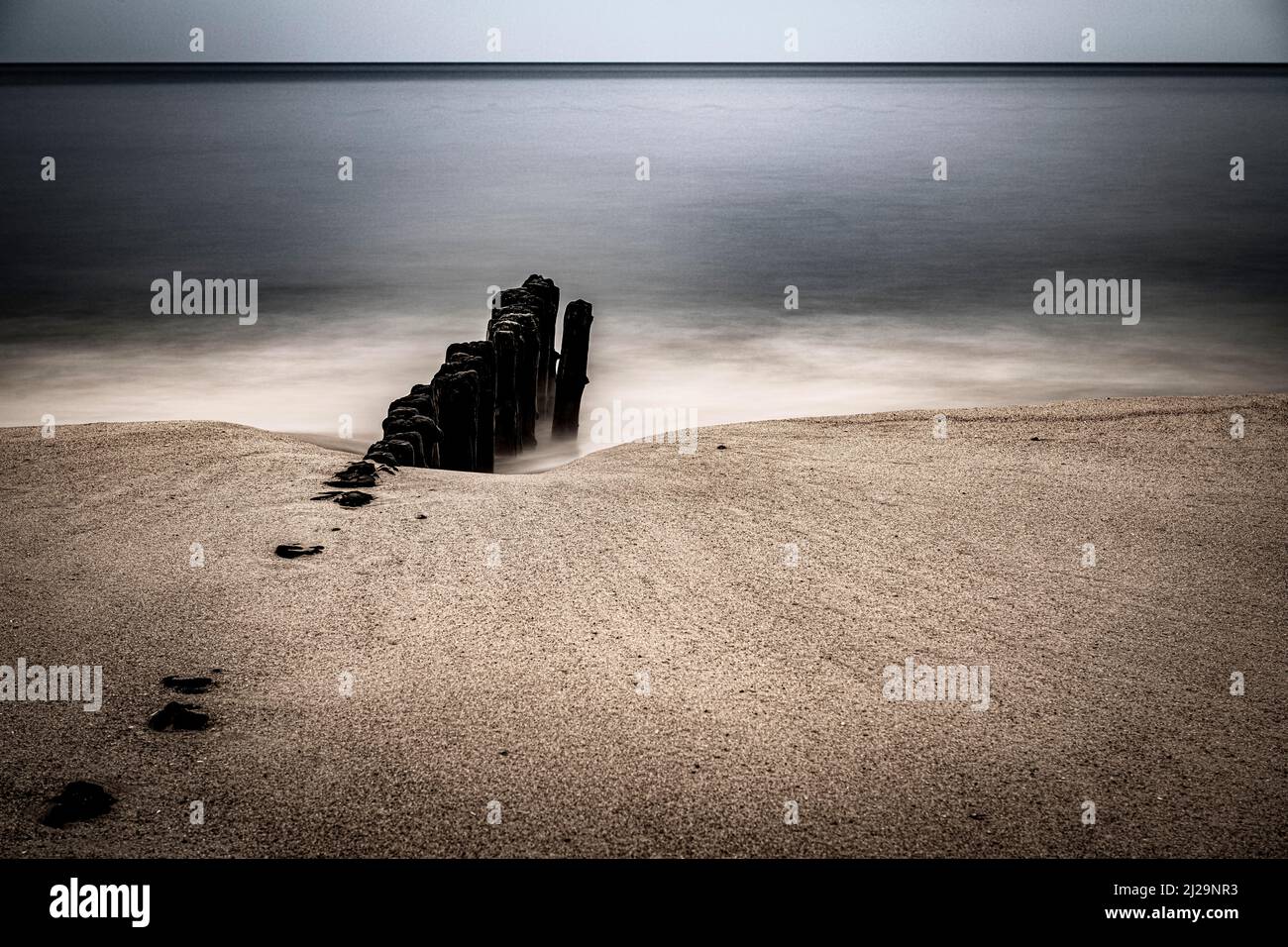 Groynes on the beach, Sylt Island, Germany Stock Photo - Alamy