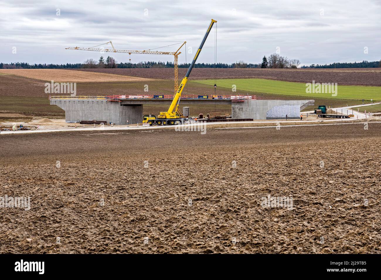 Construction crane amidst rural hi-res stock photography and images - Alamy