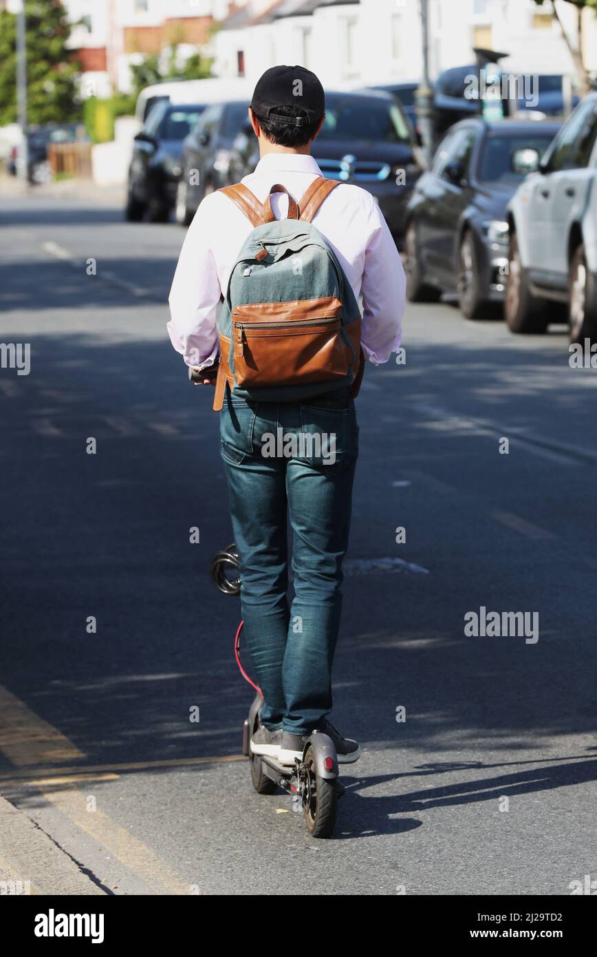 Using electric scooters hi-res stock photography and images - Alamy