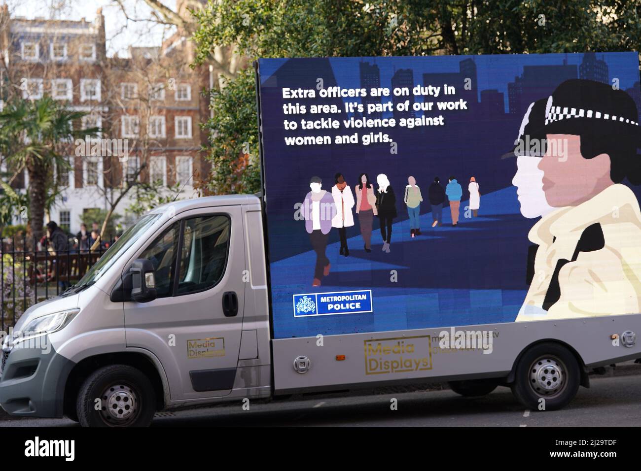 A women's safety advert from The Metropolitan Police, which is part of ...