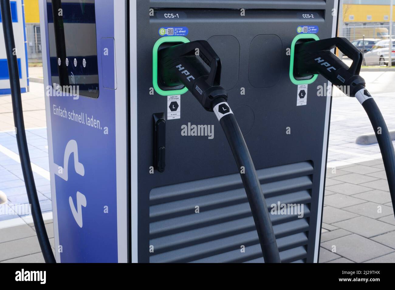 Charging station for electric vehicles, electric charging station, EnBW ...