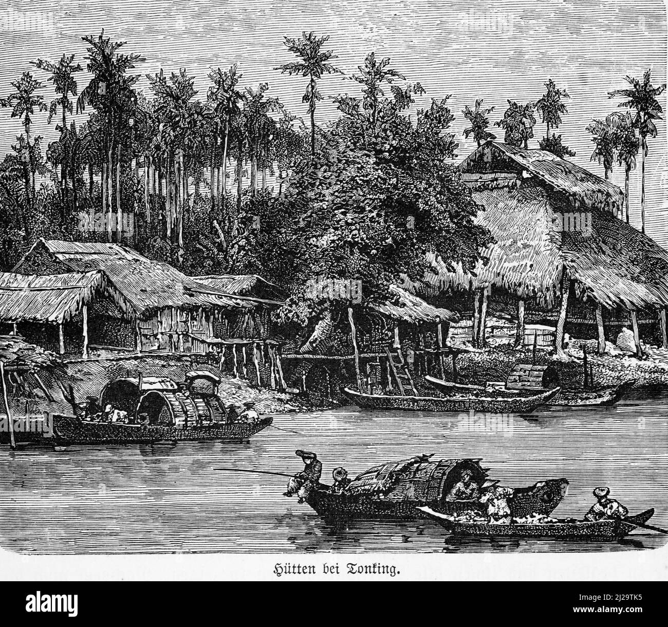 Vietnamese village hut Black and White Stock Photos & Images - Alamy