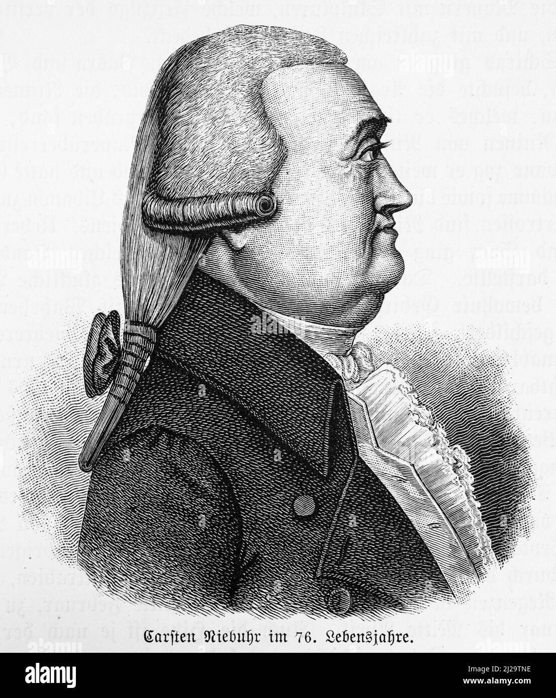 Carsten Niebuhr (1733-1815), portrait, wig, suit, noble, rich, side ...
