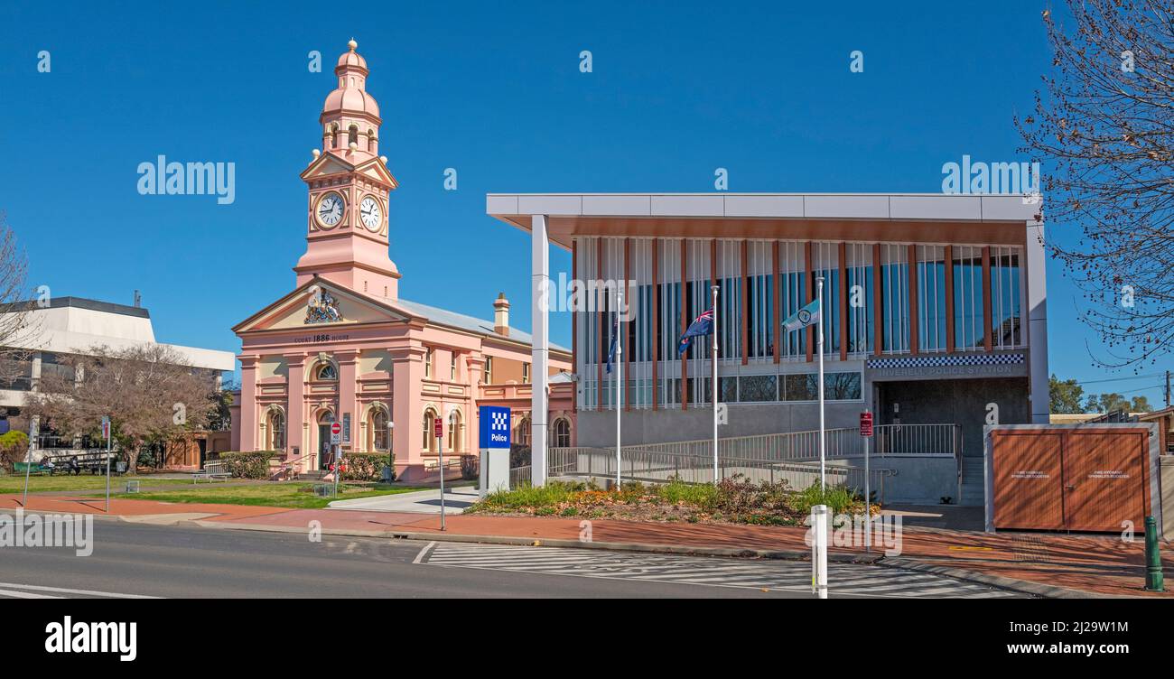 The new Inverell Police Station, adjacent to the historic pink ...