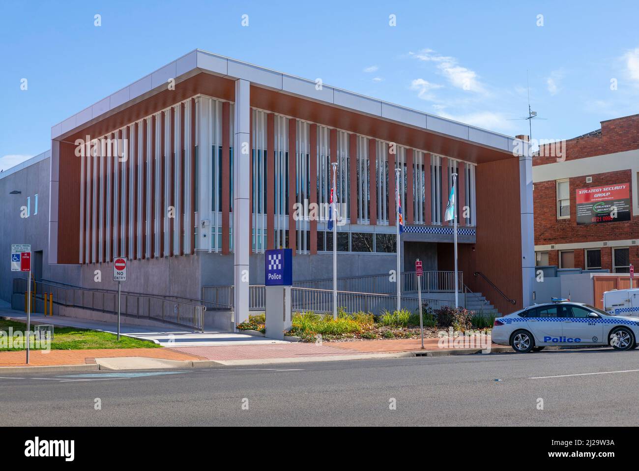 The new Inverell Police Station, adjacent to the historic pink ...