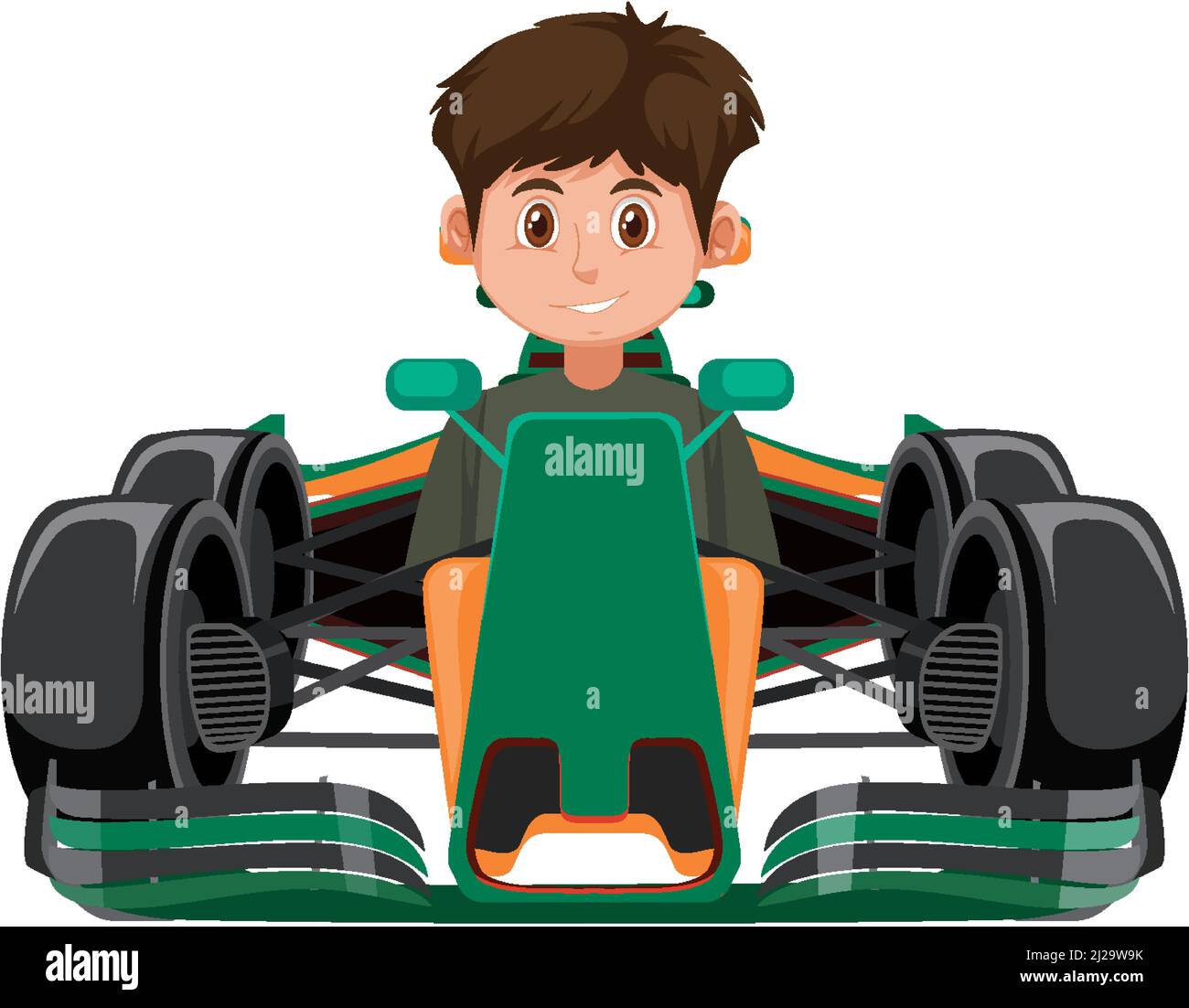 Car racing man cartoon hi-res stock photography and images - Alamy