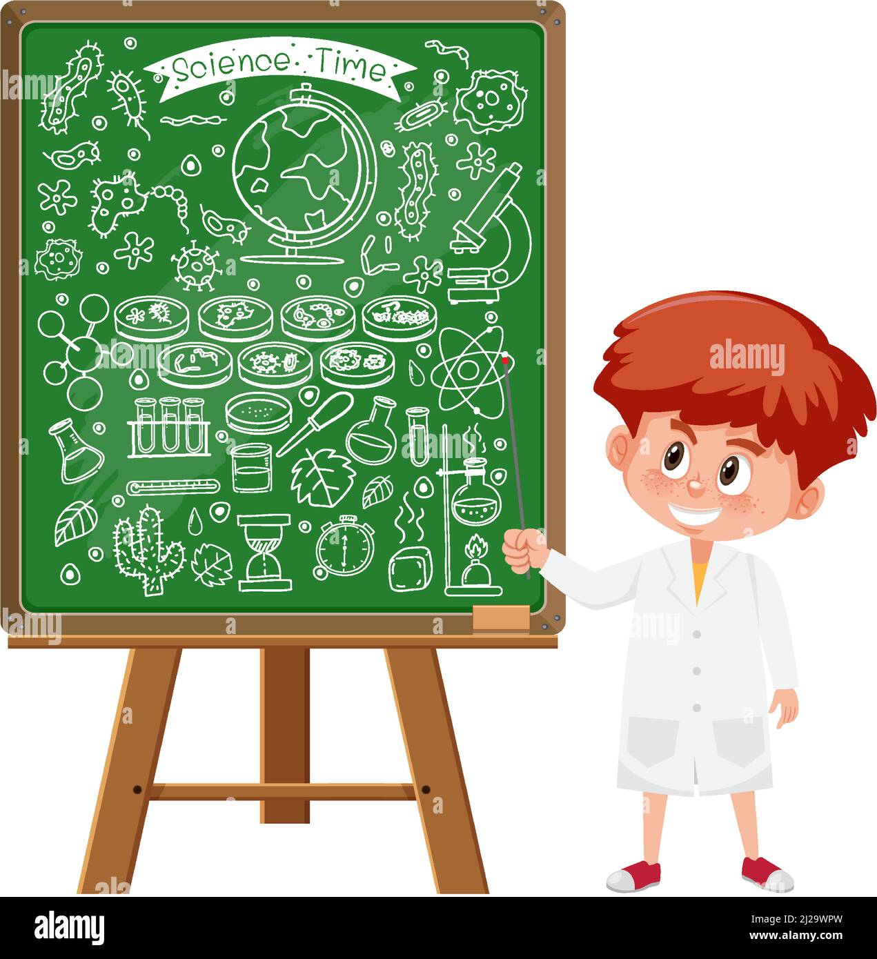 Hand drawn doodle icons on chalkboard illustration Stock Vector Image ...