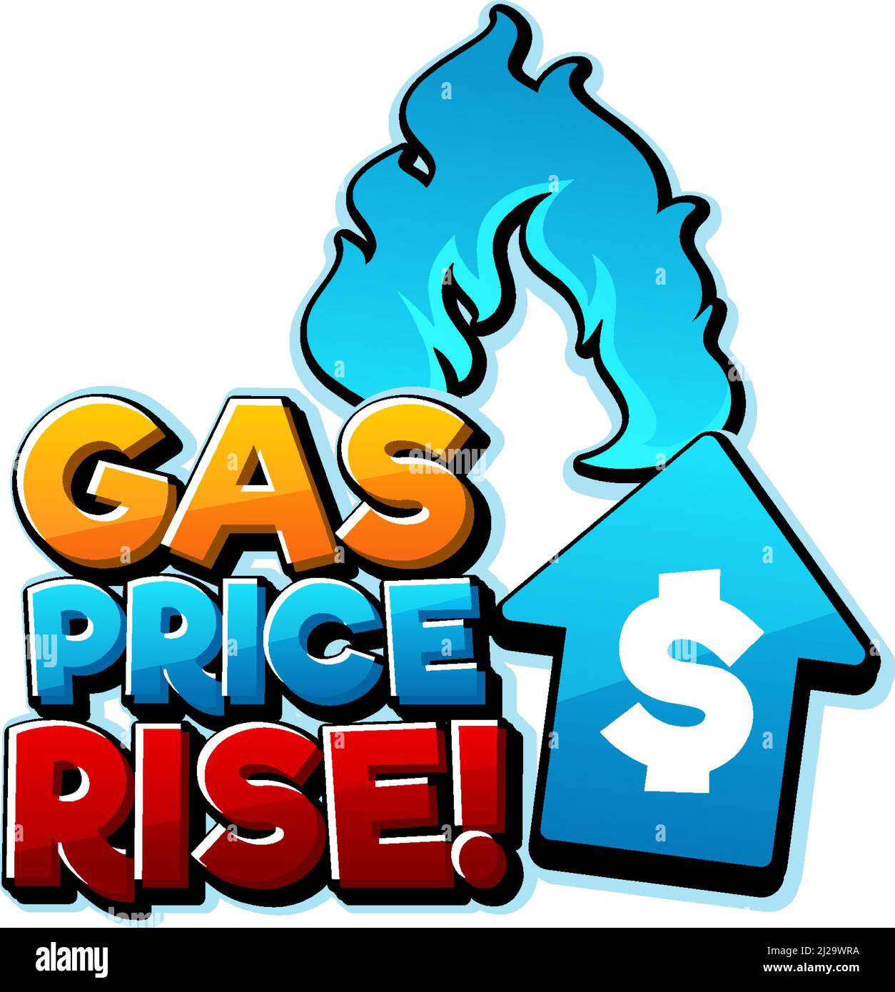 Gas Price Rise font logo design illustration Stock Vector Image & Art ...
