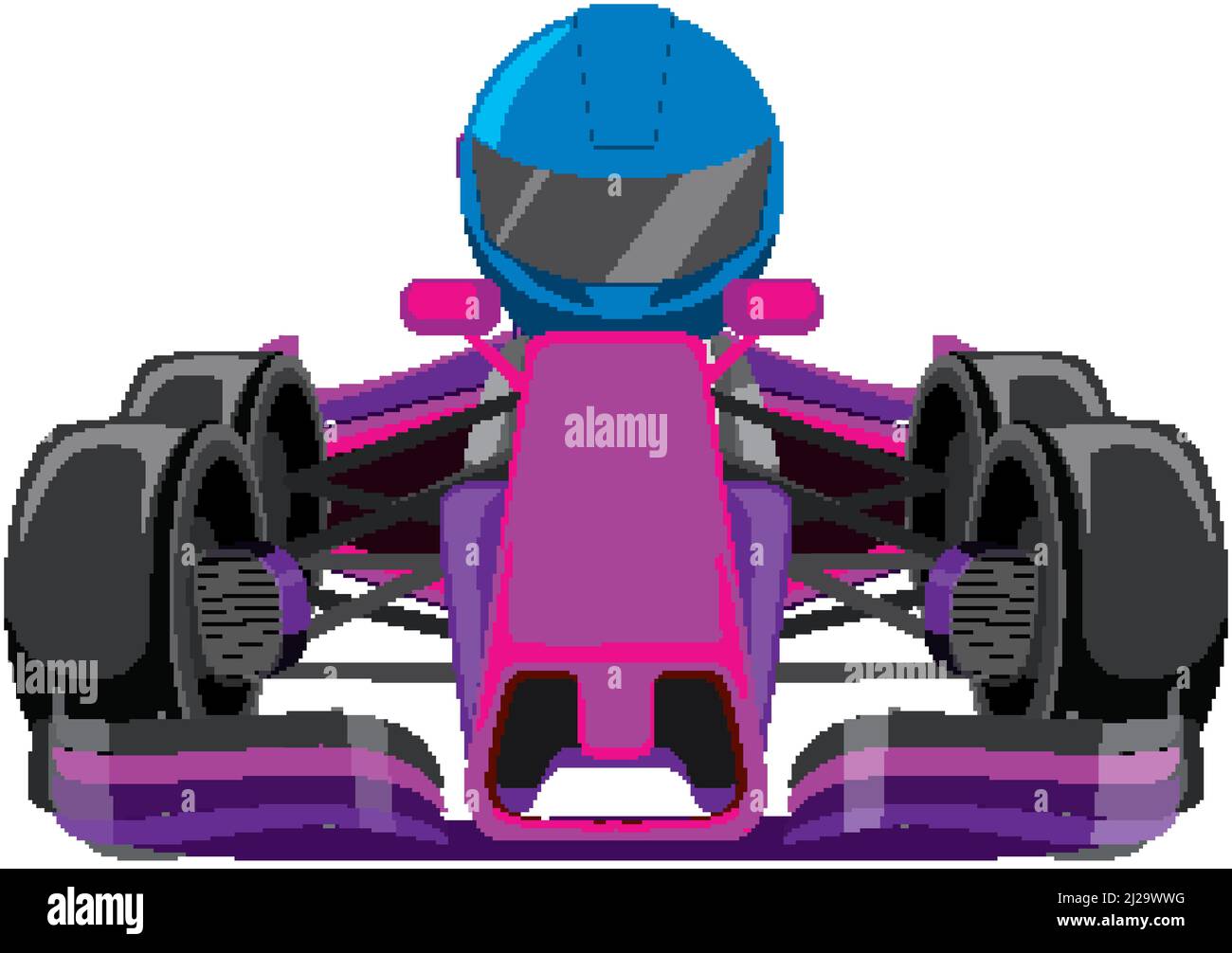 A formula racing car with a racer illustration Stock Vector Image & Art ...