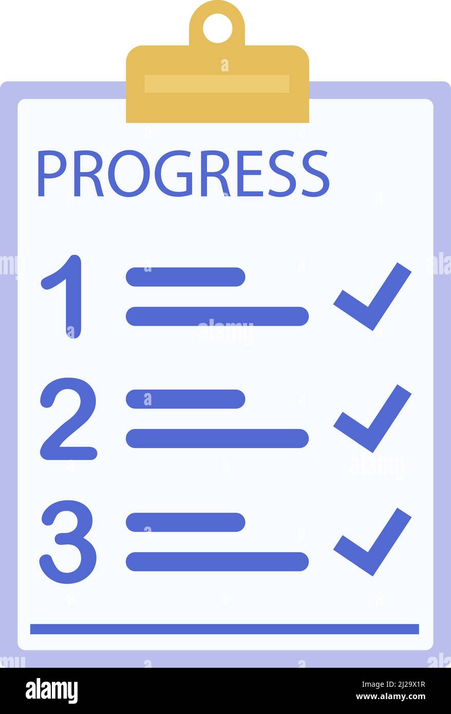 Progress check list vector icon isolated on white background. Task and ...