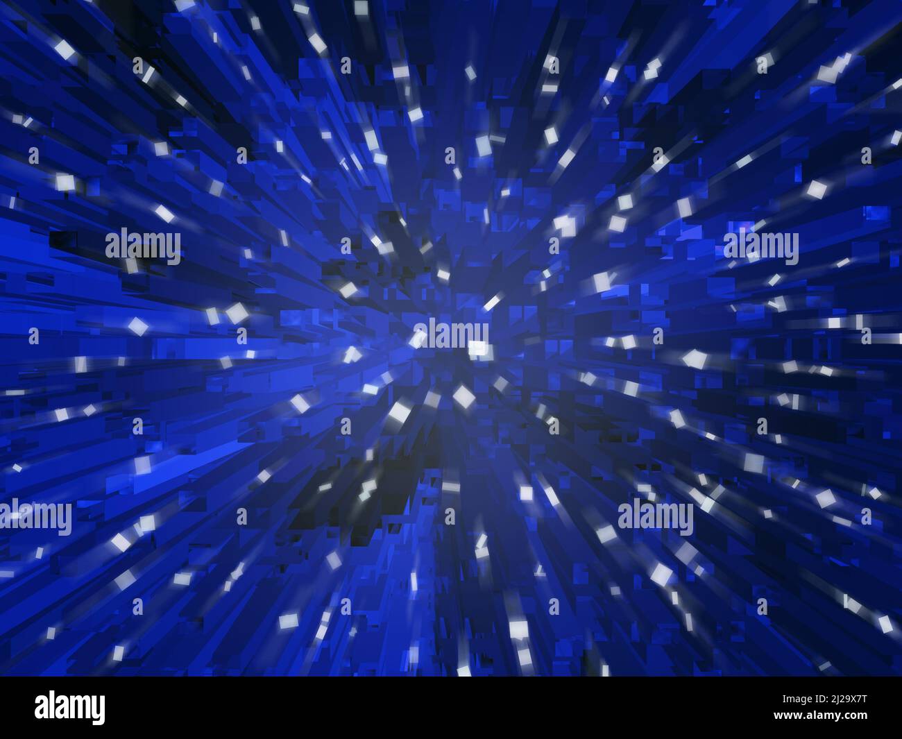 Digital background with white squares, blue rays Stock Photo - Alamy