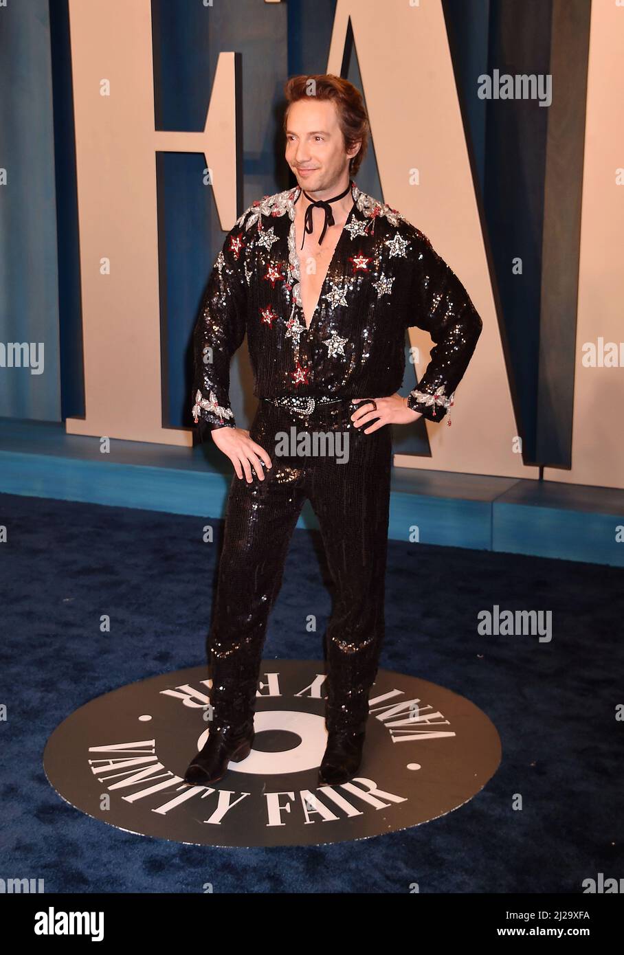 BEVERLY HILLS, CA - MARCH 27: Jonah Blechman attends the 2022 Vanity Fair Oscar Party hosted by ...