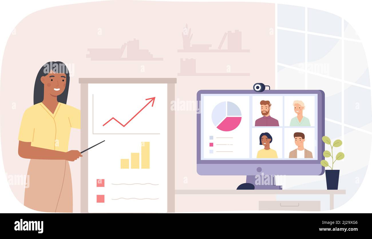 Business teleconference video presentation Cut Out Stock Images ...