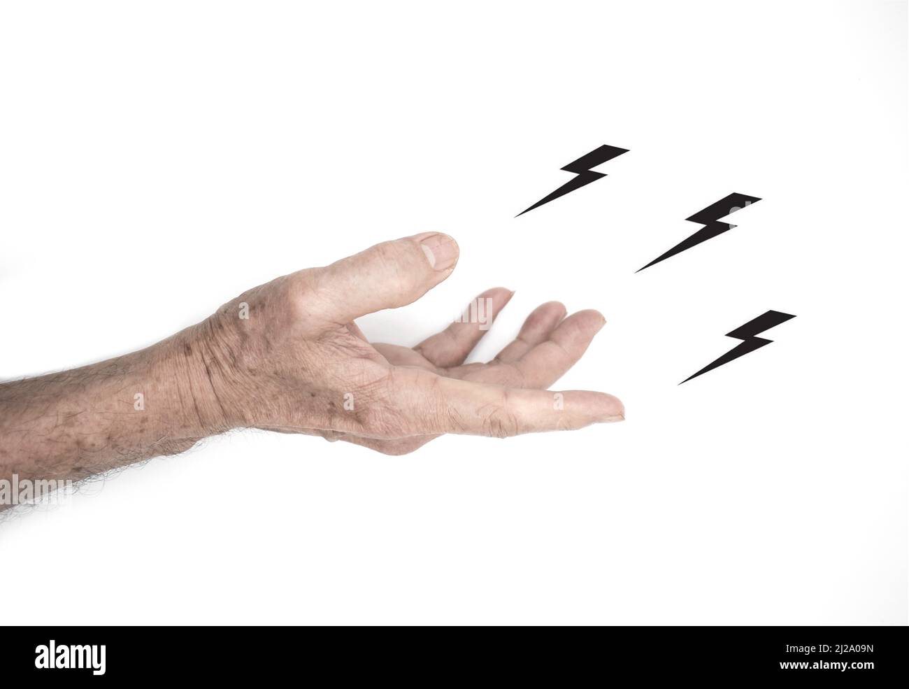 Tingling and numbness in fingers of Asian old man with diabetes. Finger ...
