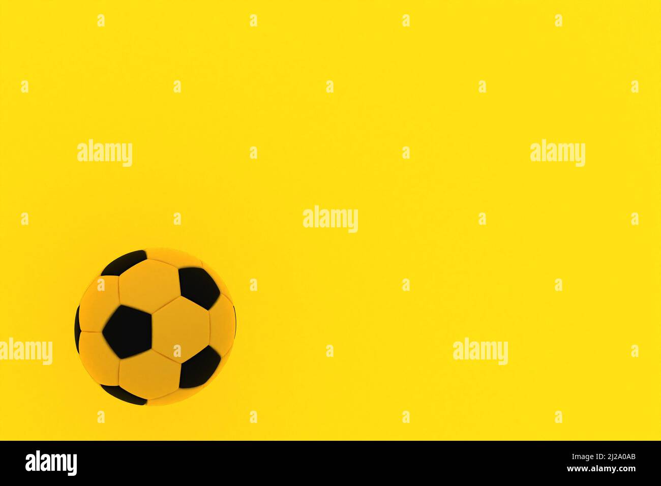 3d rendering yellow soccer ball on yellow background, 3d illustration ...