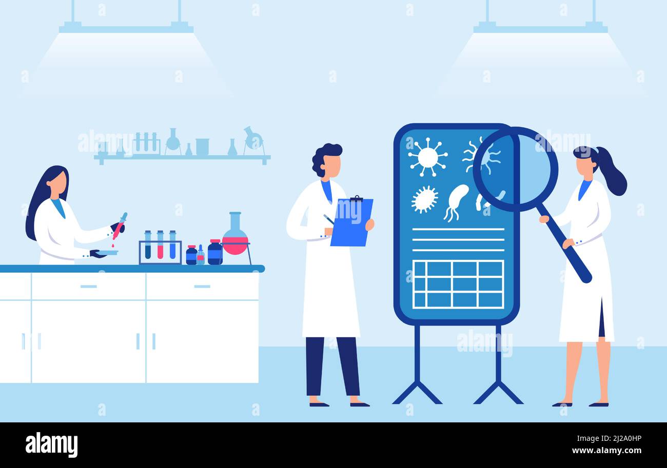 Group of scientists working Stock Vector Images - Alamy