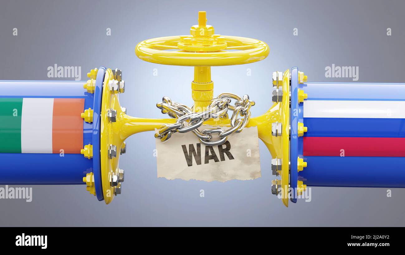 Ireland and Russia oil and gas sanctions, stand-off and war. Squeezed ...