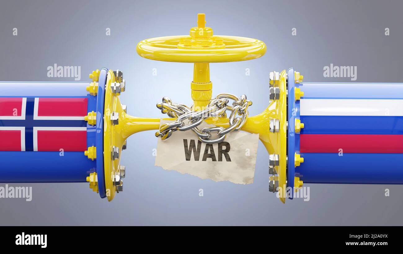 Norway and Russia oil and gas sanctions, stand-off and war. Squeezed ...