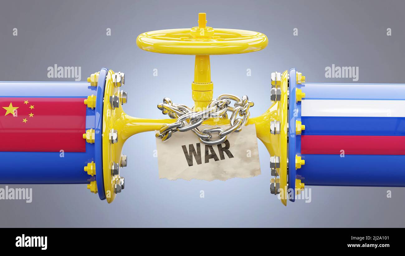 China and Russia oil and gas sanctions, stand-off and war. Squeezed gas ...