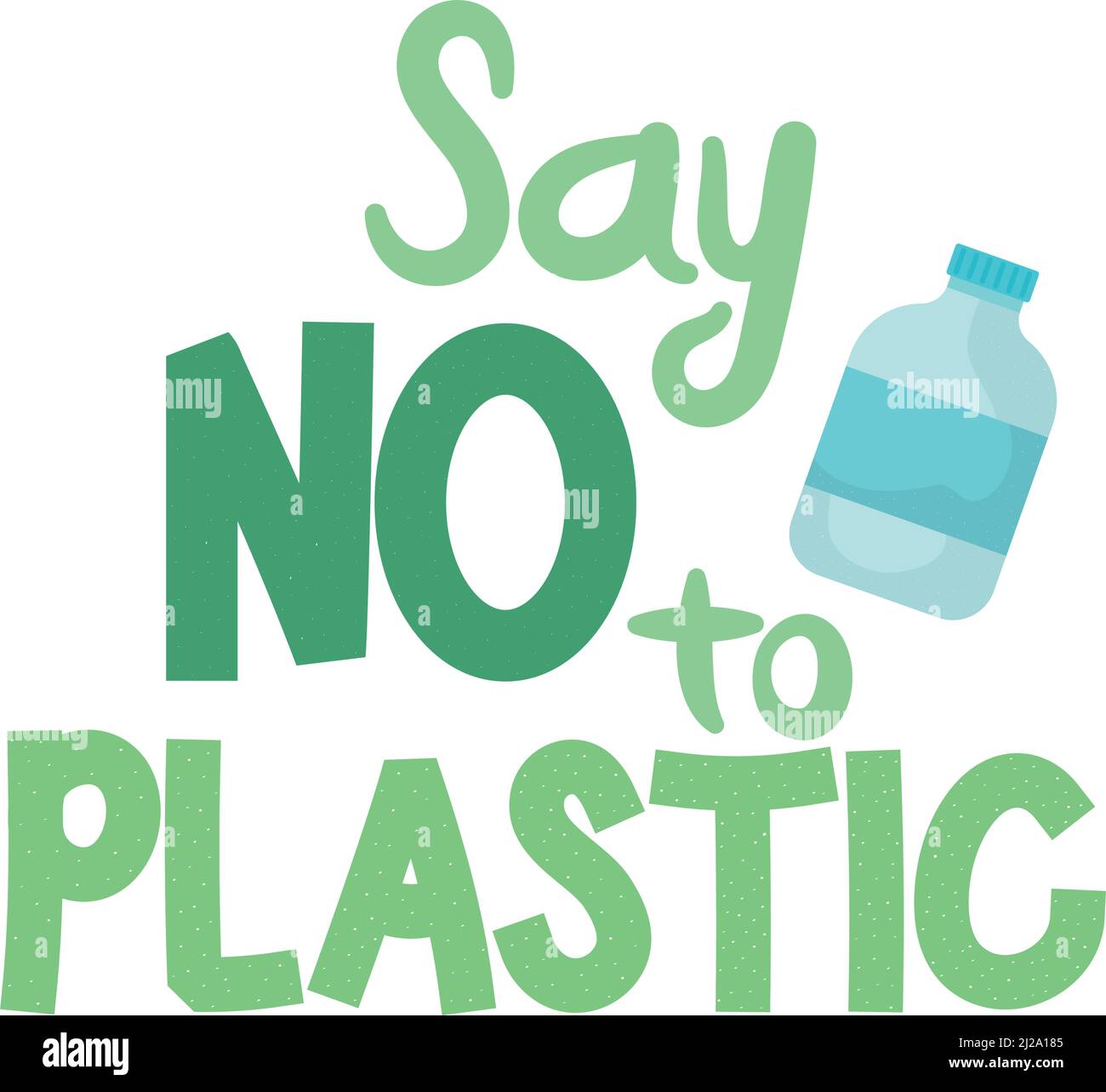 Say no plastic bottle Cut Out Stock Images & Pictures - Alamy