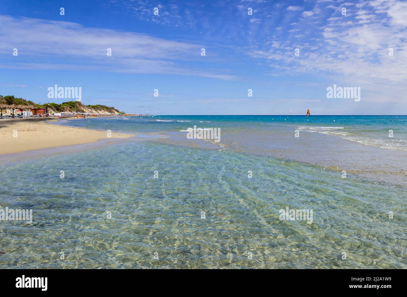 The most beautiful sandy beaches of Apulia in Italy: Alimini Beach in ...