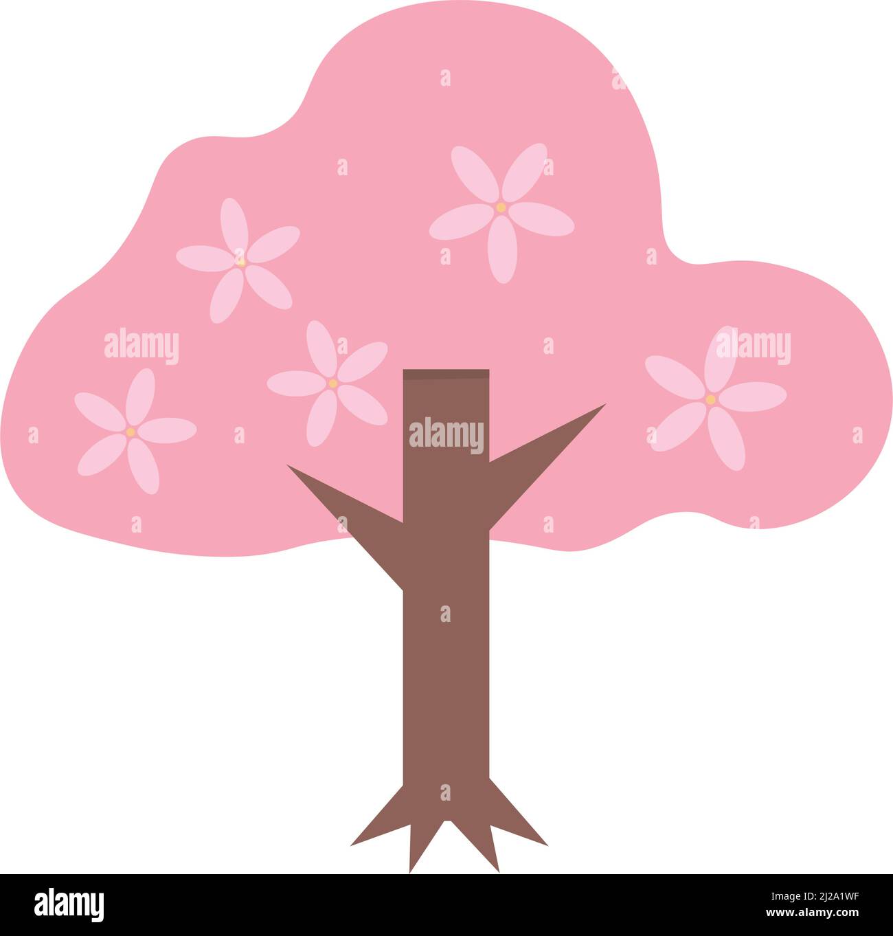 Beautiful cherry tree blossom Stock Vector Images - Alamy