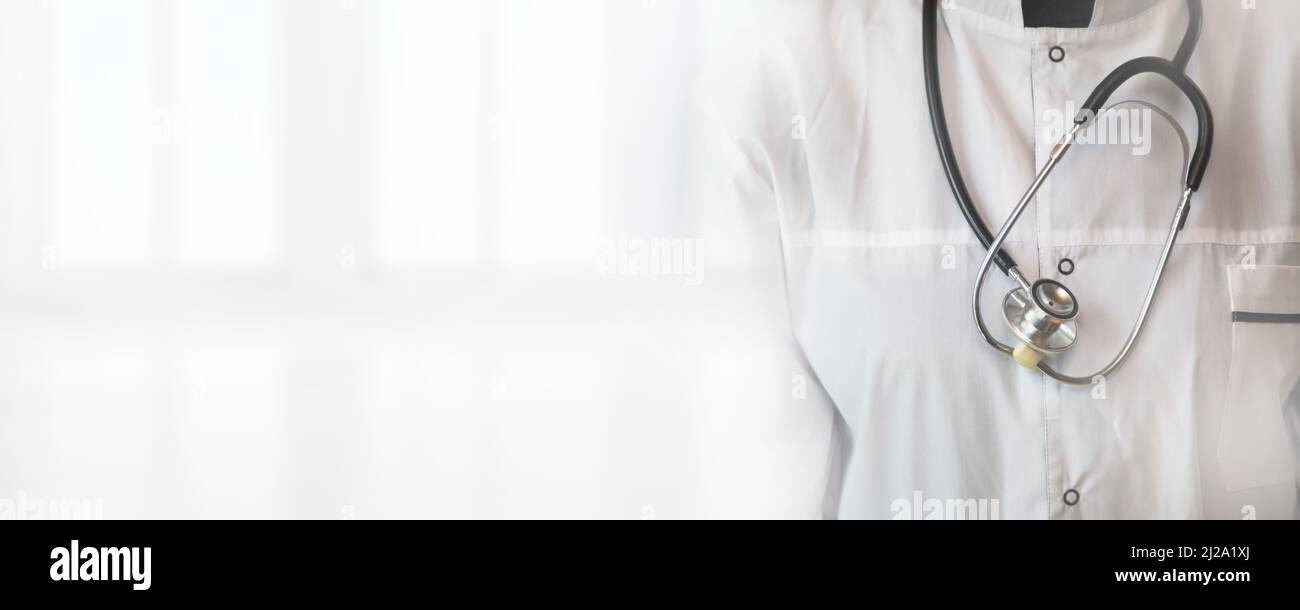 Doctor working on a virtual screen behind the structure of medical ...