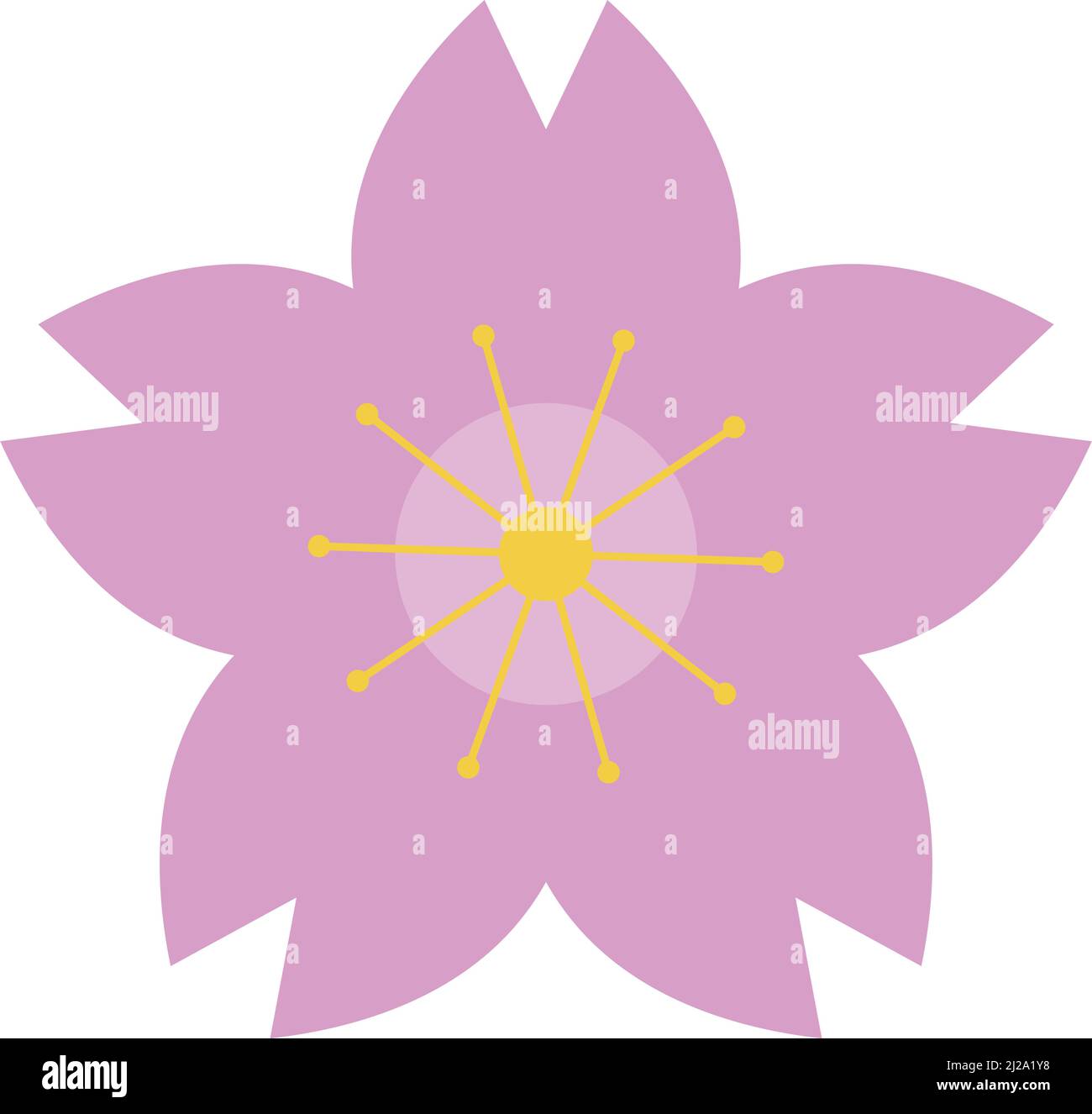 Japanese cherry blossom icon. Cherry blossom petals. Editable vector ...