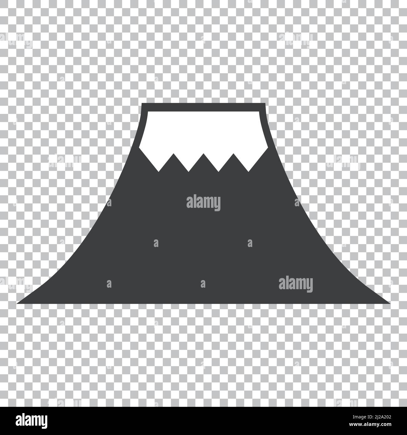Mount Fuji icon isolated on transparent background. Editable vector ...