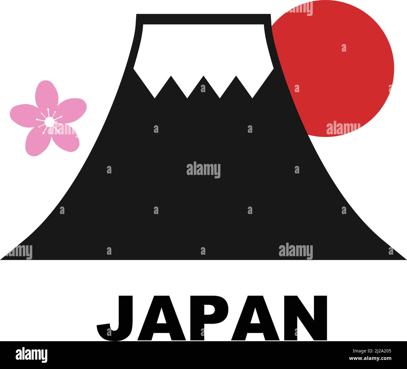 Peak cherry blossom Stock Vector Images - Alamy