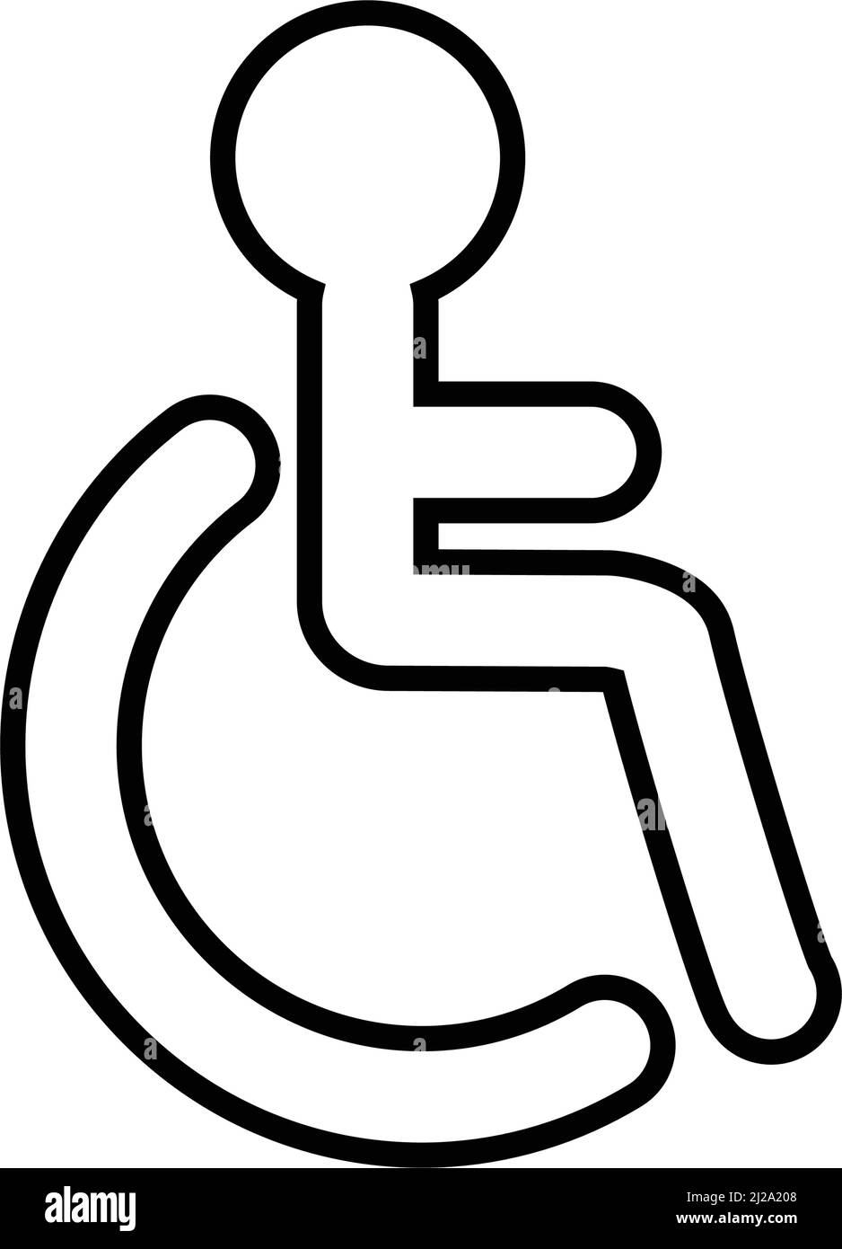 Handicap Sign Black