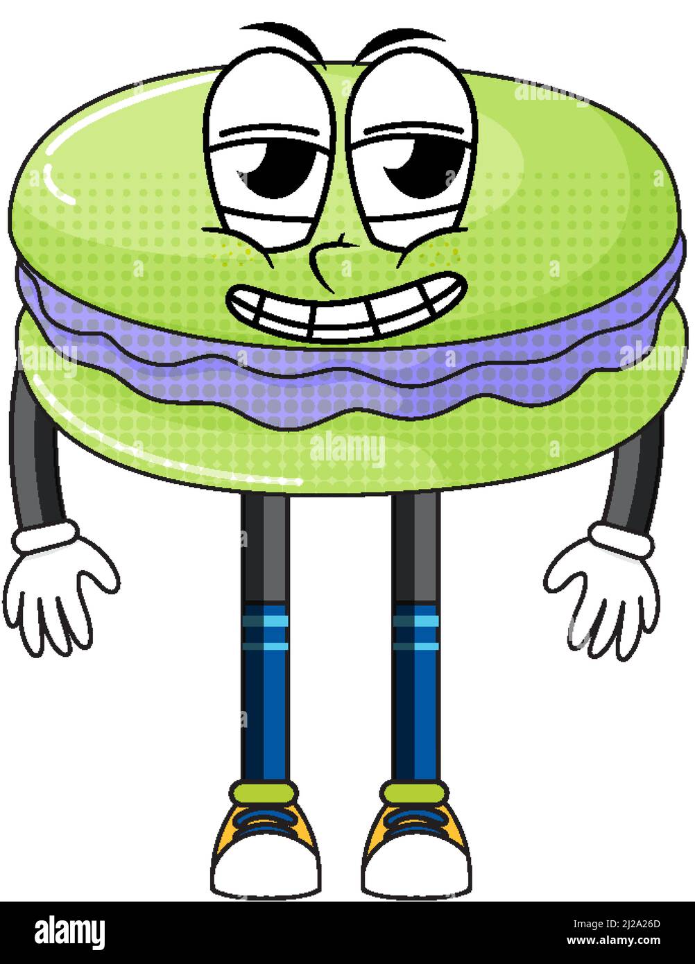 Green macaron with happy face illustration Stock Vector Image & Art - Alamy