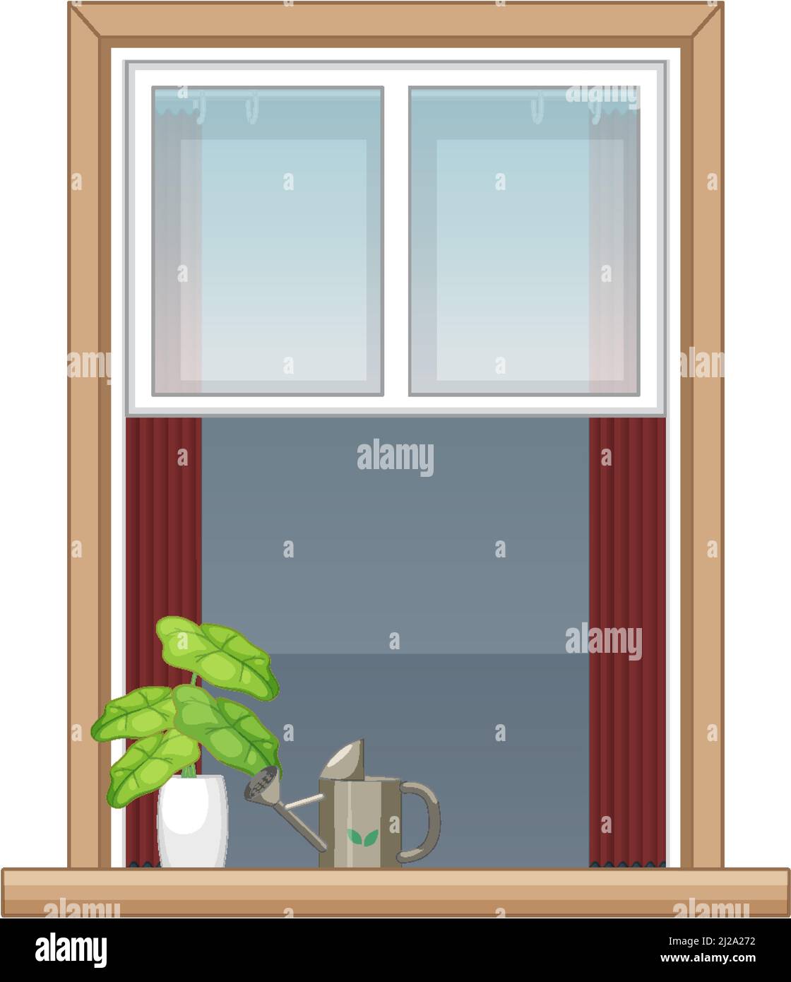 A window for apartment building or house facade illustration Stock ...