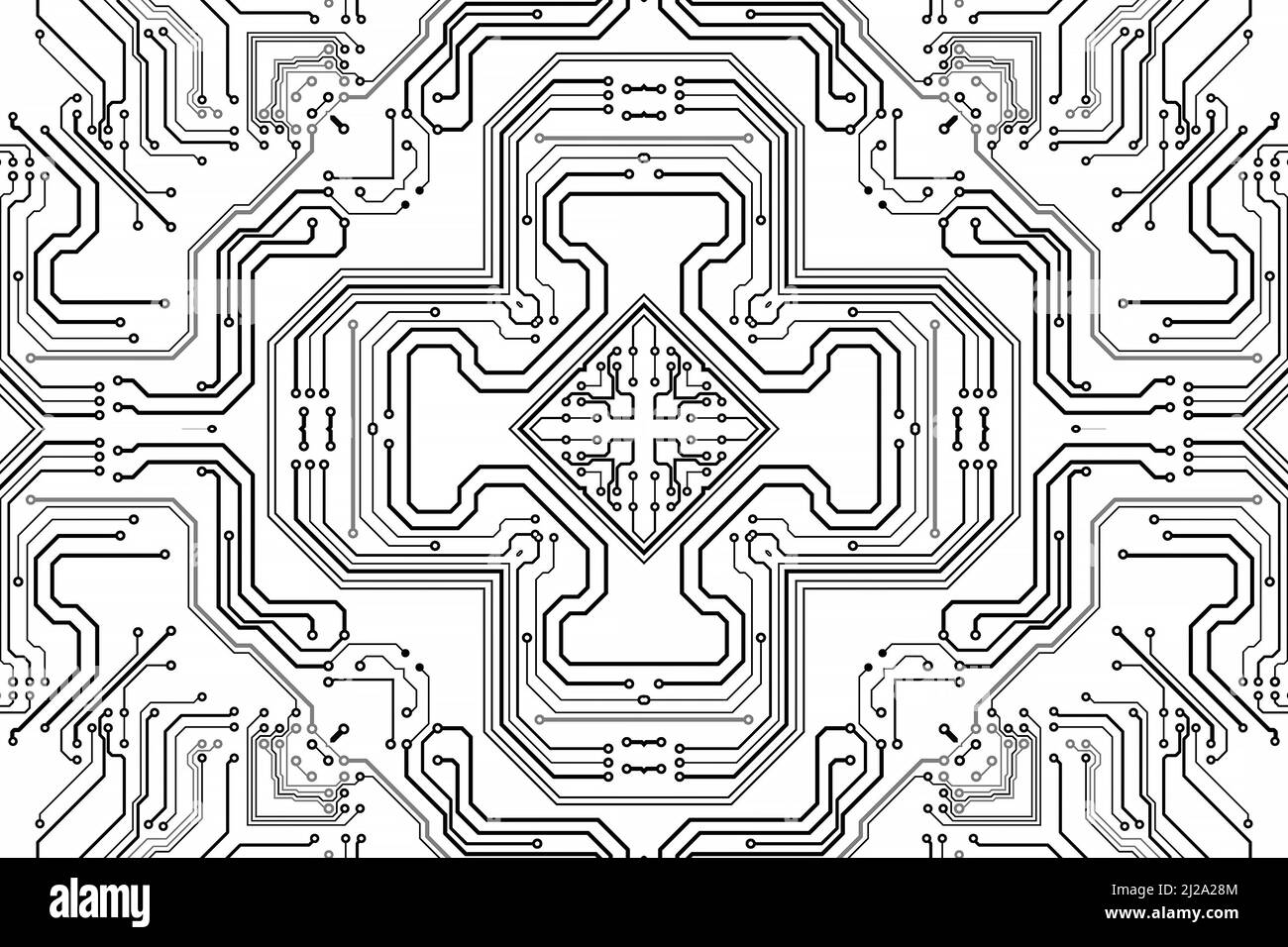 Electronics chip board. Printed circuit board electronic high-tech ...