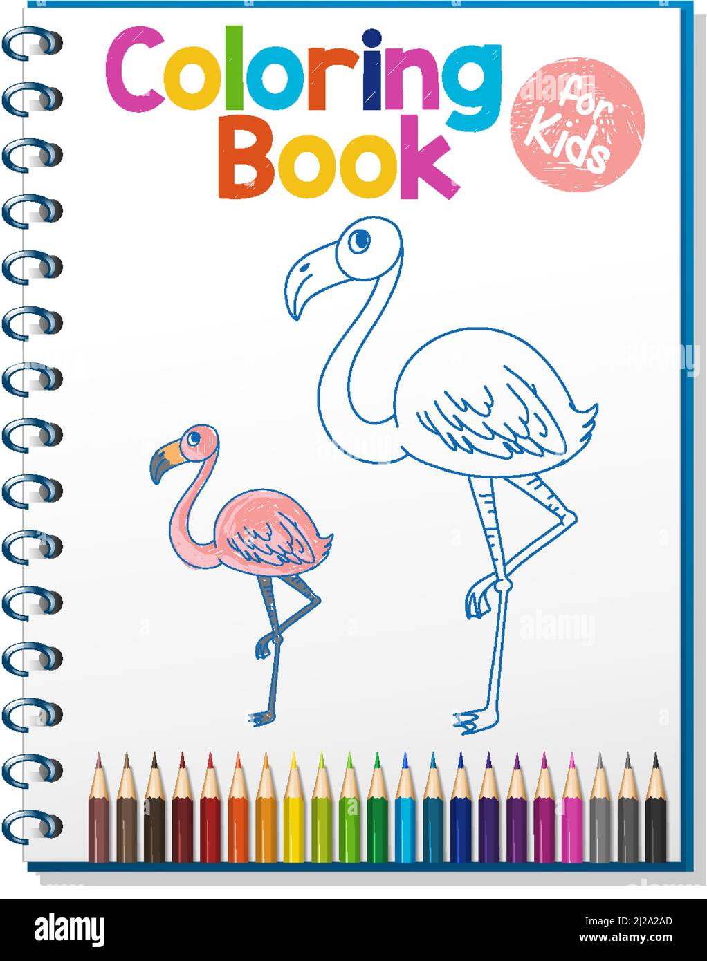 Coloring book worksheet for kids illustration Stock Vector Image & Art ...