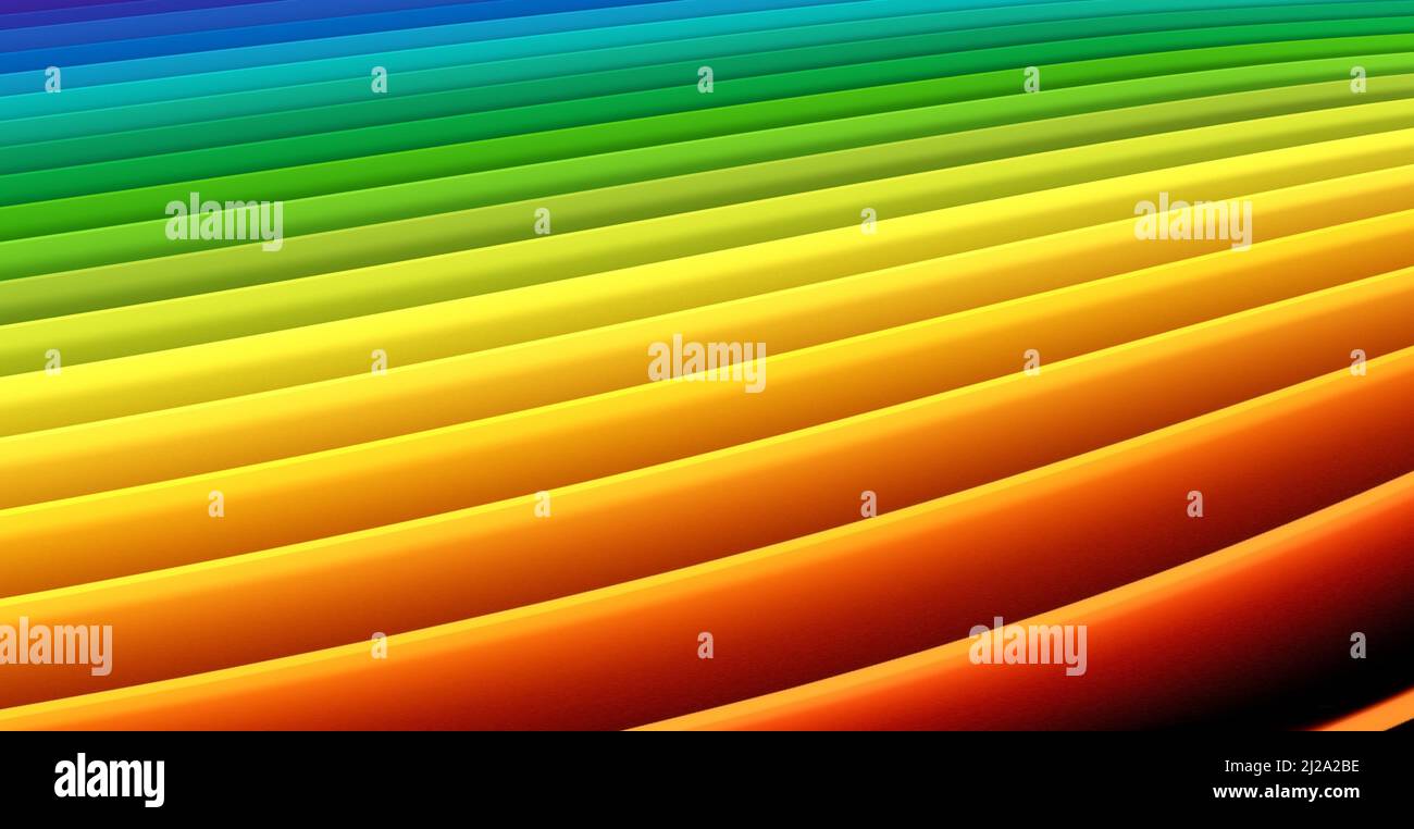 Colored plastic sheets of different colors, rainbow paper pattern 3D ...