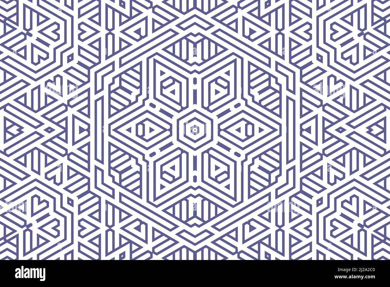 Classic geometric background pattern with blue lines on white ...