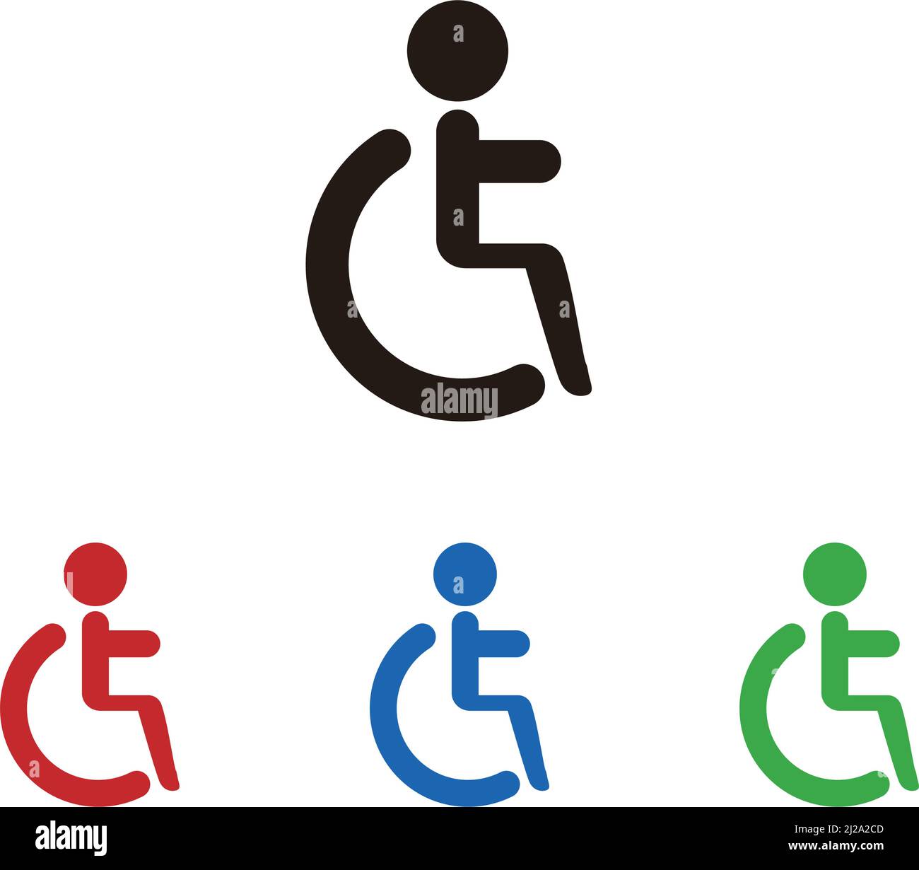 A set of wheelchair icons. Editable vector Stock Vector Image & Art - Alamy