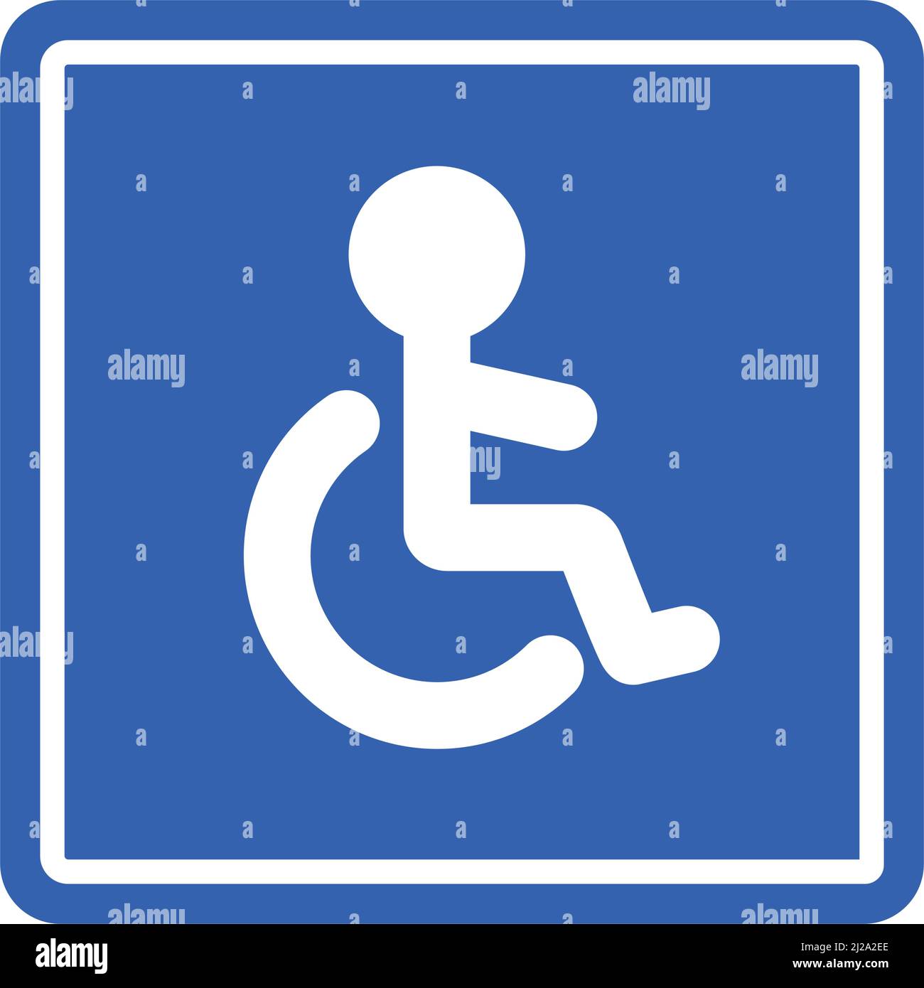 Square wheelchair sign. Editable vector Stock Vector Image & Art - Alamy