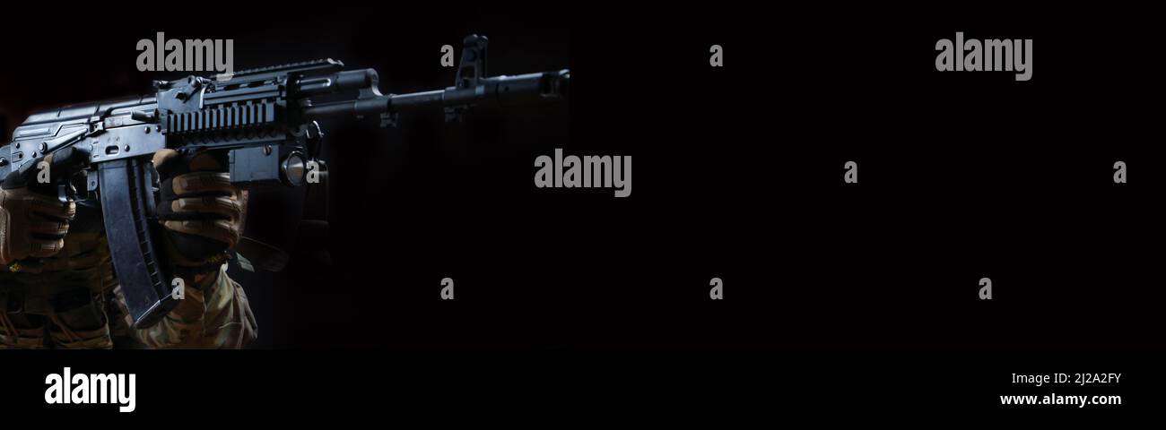 Portrait of a special forces soldier. The concept of military units ...