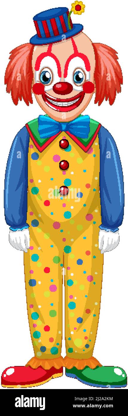 Colourful clown cartoon character illustration Stock Vector Image & Art ...
