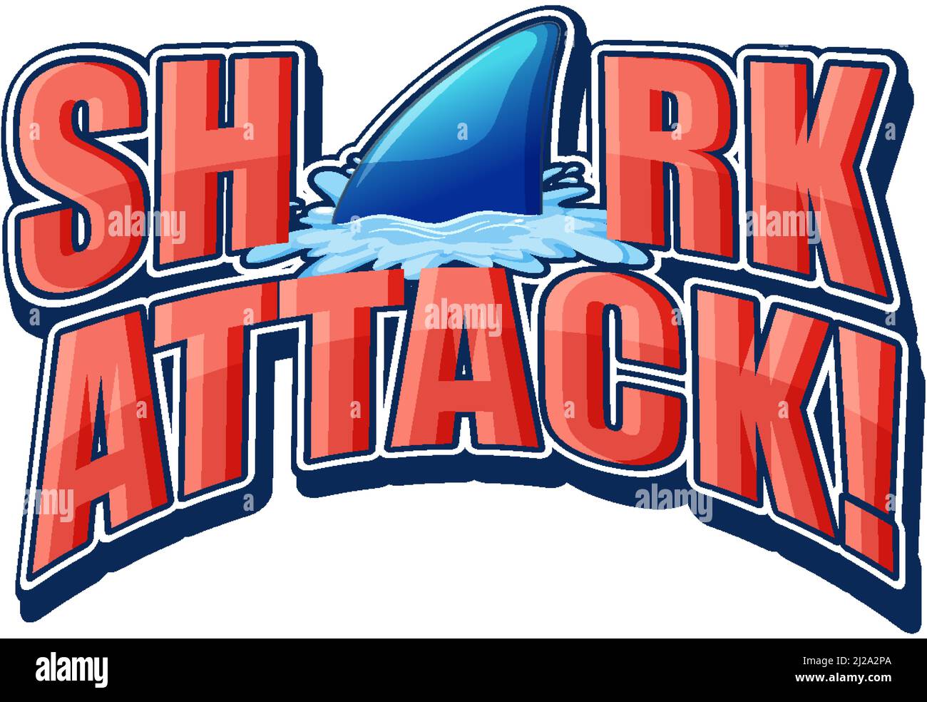Shark attack word Stock Vector Images - Alamy