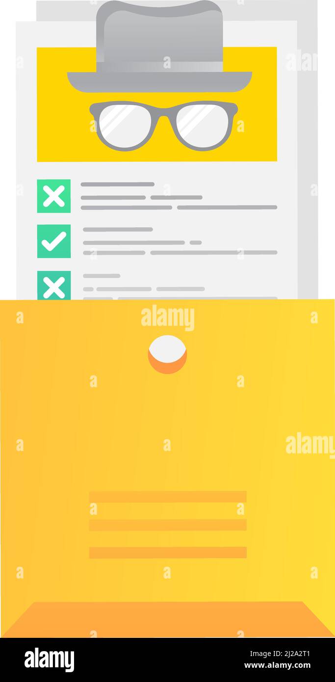 Paper document folder research report vector icon Stock Vector Image ...