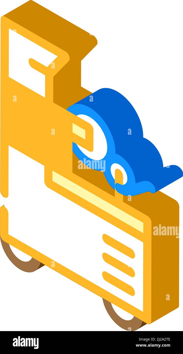 packing machines isometric icon vector illustration Stock Vector Image ...