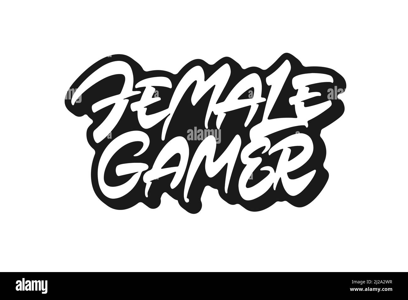 Female Gamer vector lettering Stock Vector Image & Art - Alamy