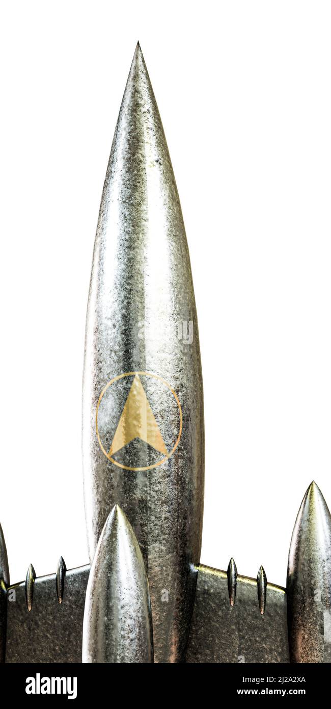 space rocket isolated on white background 3d illustration Stock Photo ...