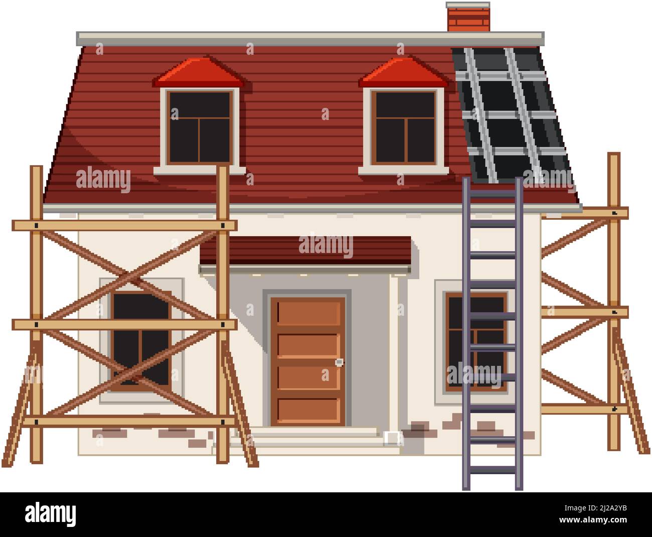 House construction site concept illustration Stock Vector Image & Art ...