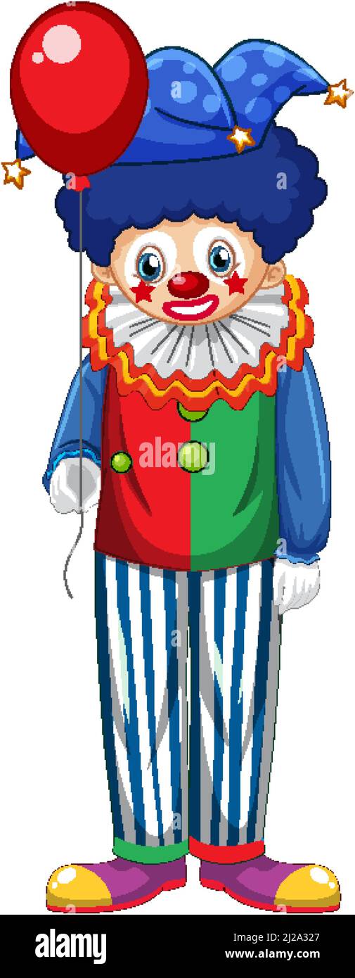 Colourful clown cartoon character illustration Stock Vector Image & Art ...