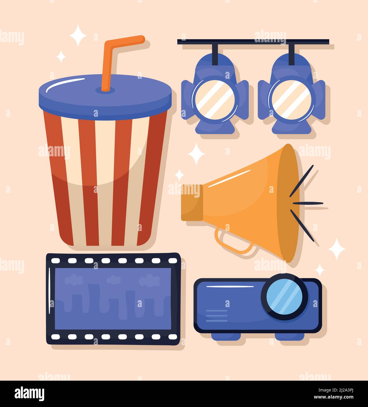 Old film spot light Stock Vector Images - Alamy